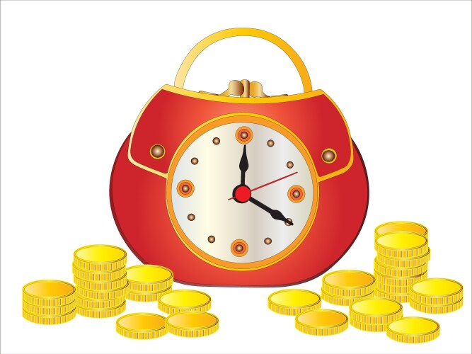 Time is money concept Royalty Free Vector Image