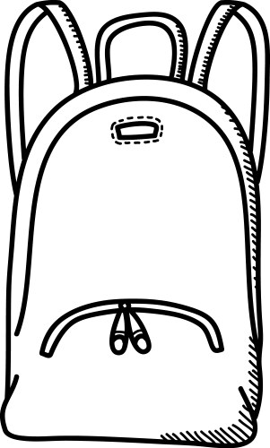 Simple Backpack Outline – Royalty-Free Vector | VectorStock
