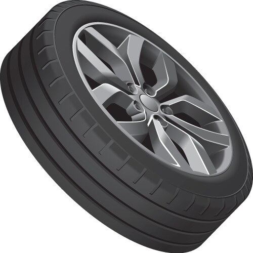 Light alloy wheel isolated Royalty Free Vector Image