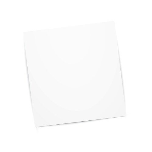 White paper note mockup realistic square sheet Vector Image