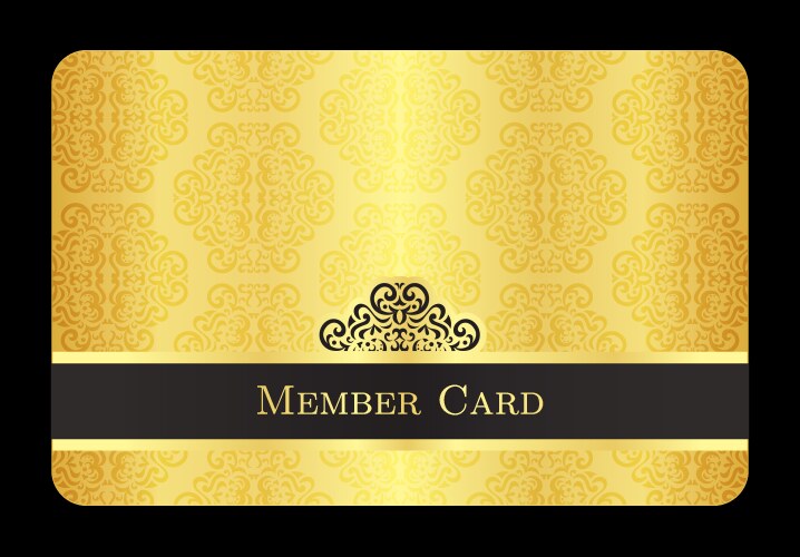 Gold member card Royalty Free Vector Image - VectorStock