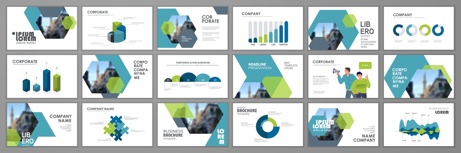 Presentation flyer set Royalty Free Vector Image