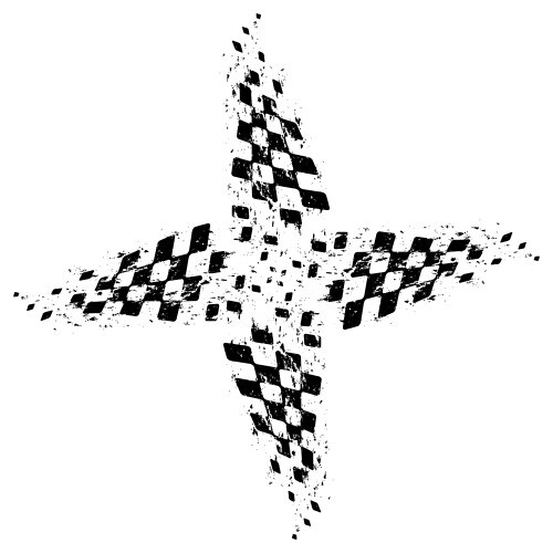 Racing flag car race sport auto rally grunge Vector Image