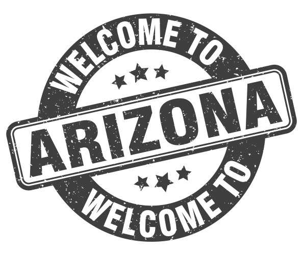 Welcome to arizona stamp round sign Royalty Free Vector