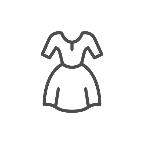 Dress up linear icon Royalty Free Vector Image
