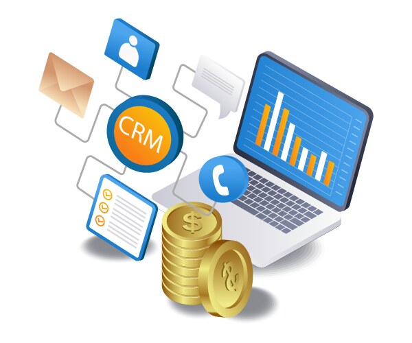 Erp business management system infographic flat Vector Image