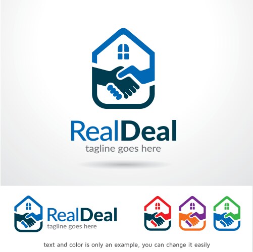 Partner logo template handshake icon hand shake Vector Image