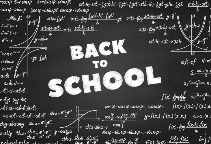 Mathematics background math symbols and formulas Vector Image