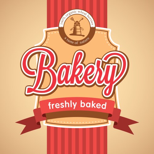 Bakery House Poster Confectioner Desserts Vector Image