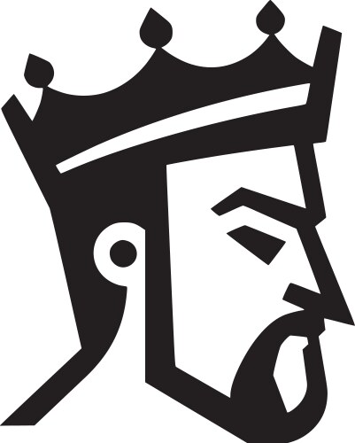 Computer king logo icon design Royalty Free Vector Image