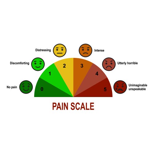 Pain scale horizontal gauge measurement Royalty Free Vector