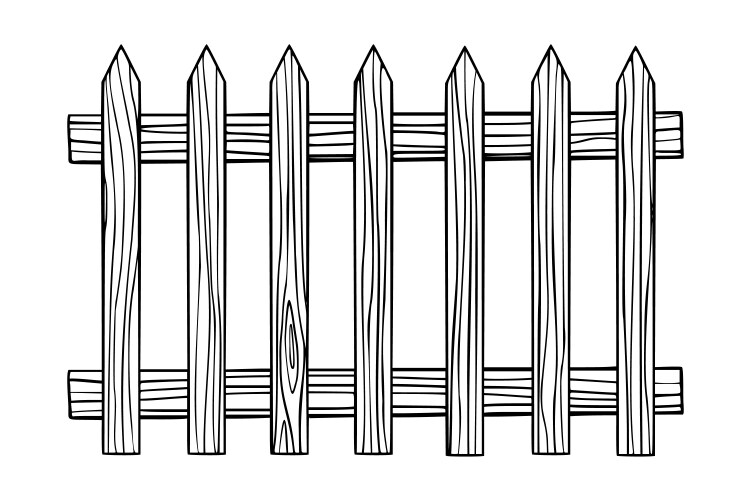 Picket Fence Drawing Printable Picket Fence Template