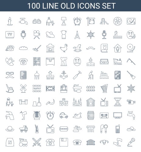 Old icons (36865748) – Free Vector | VectorStock