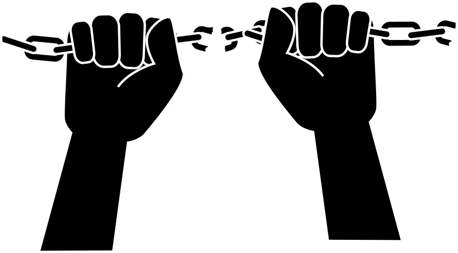 Chain of slavery Royalty Free Vector Image - VectorStock