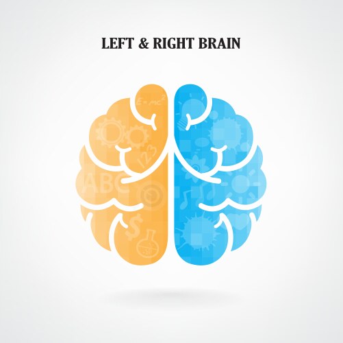Creative brains sign Royalty Free Vector Image