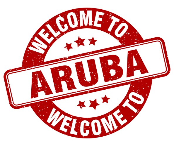 Welcome to aruba stamp round sign Royalty Free Vector Image