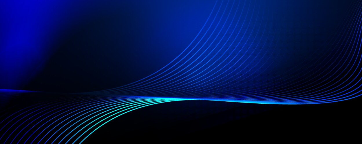 Abstract blue dynamic wavy lines background Vector Image