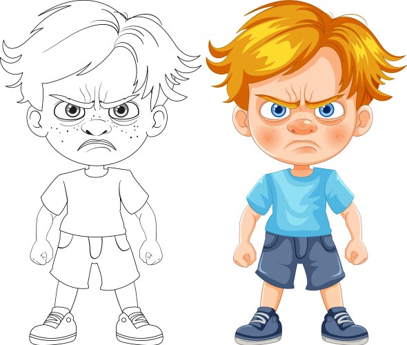 Angry Child Cartoon Vector Images (over 7,300)