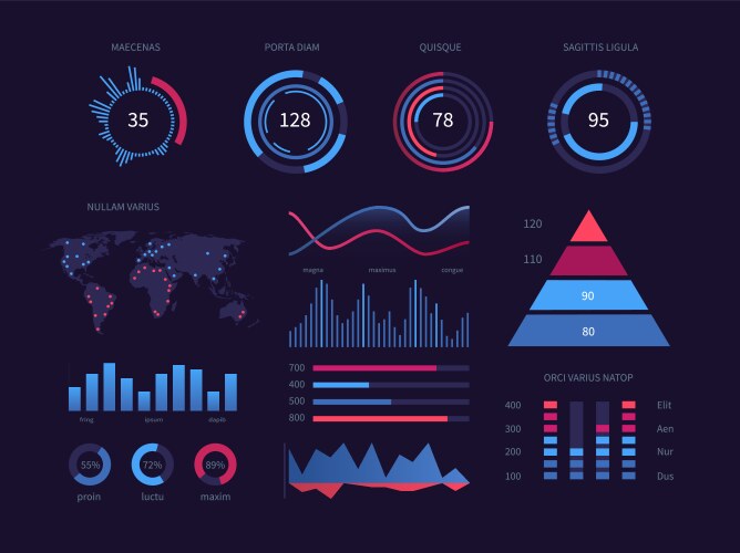 Grid for futuristic hud interface line technology Vector Image