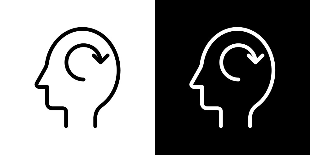 Memory recall icon set flashback Royalty Free Vector Image