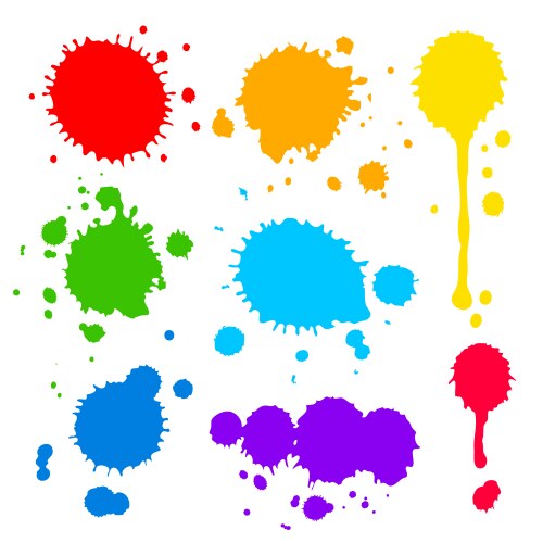 Frame with color blobs Royalty Free Vector Image