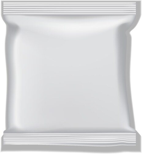 Blank vacuum packages food snacks void packets Vector Image