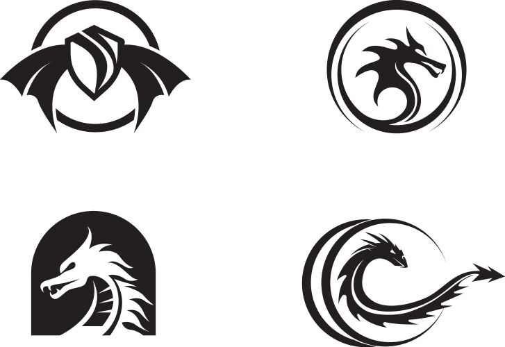 Two dragon sword Royalty Free Vector Image - VectorStock