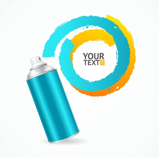 Aluminium spray can template blank Royalty Free Vector Image