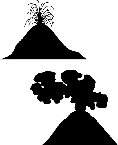 Volcano Silhouette Vector Images (over 1,400)