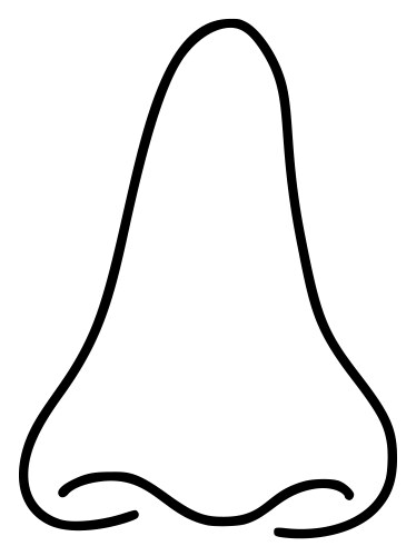 Human nose in profile line simple minimalist icon Vector Image