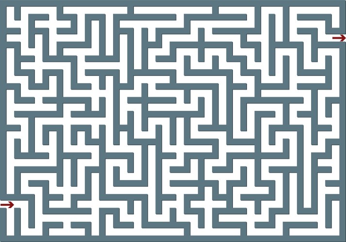 Blue labyrinth Royalty Free Vector Image - VectorStock