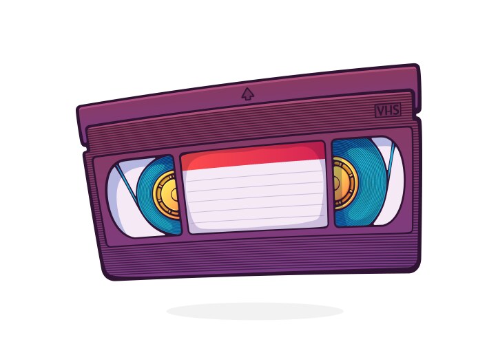 Vhs blue screen intro Royalty Free Vector Image