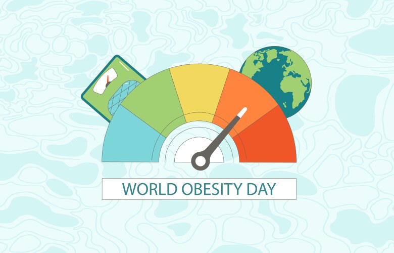 World obesity day banner template symbol Vector Image