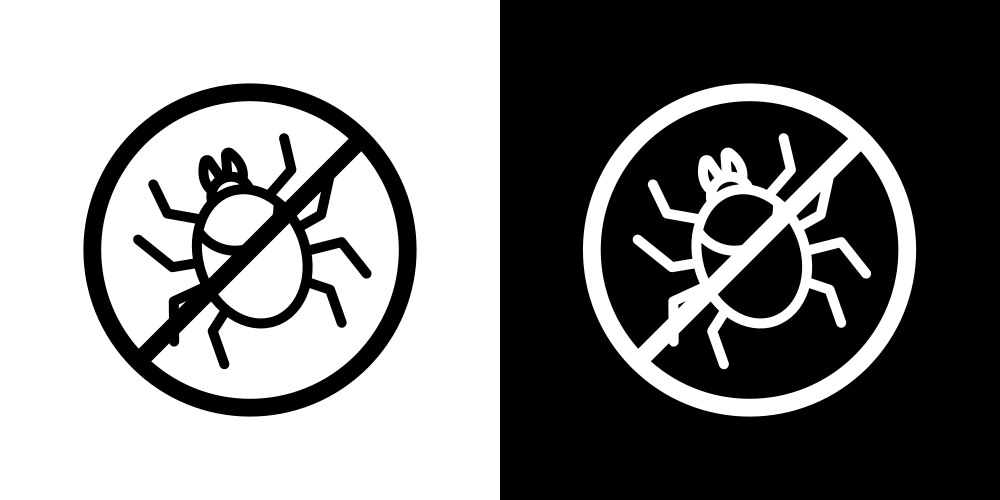 Mite in the prohibition sign no tick or bug Vector Image