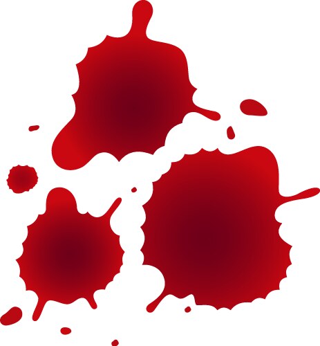 Blood blots realistic set Royalty Free Vector Image