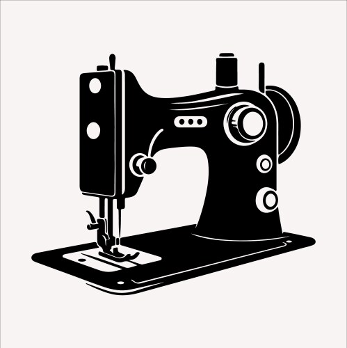 Sewing machine silhouette Royalty Free Vector Image