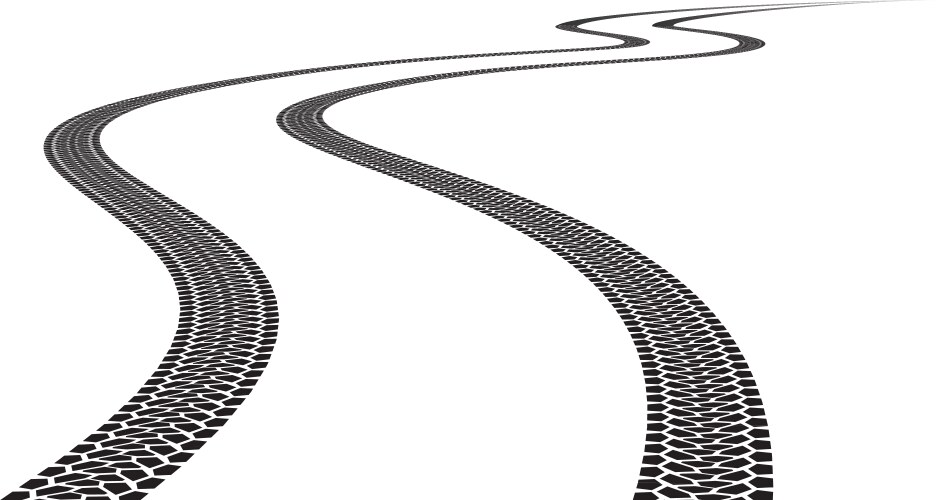 Wave tire track Royalty Free Vector Image - VectorStock