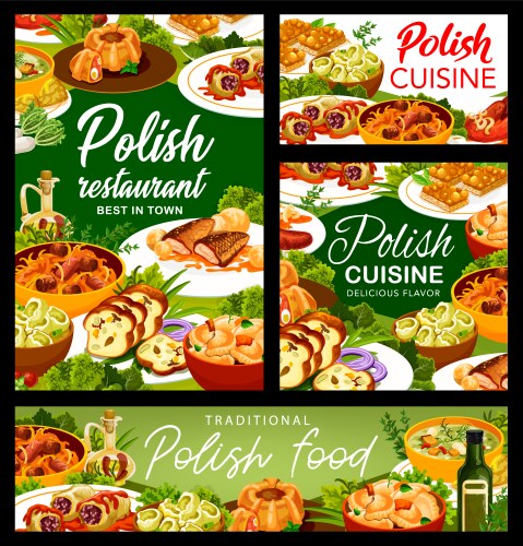 Polish cuisine restaurant meals horizontal banners