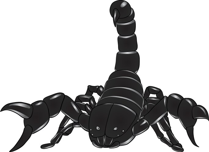 Blue scorpion cartoon Royalty Free Vector Image