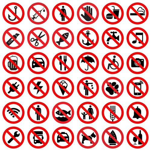 Not Allowed Symbols Vector Images (over 16,000)
