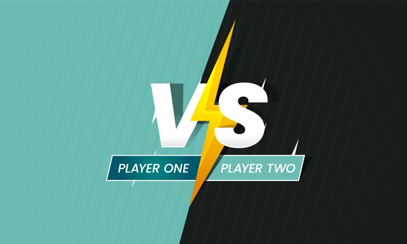 Versus neon frame sport battle glowing lines Vector Image