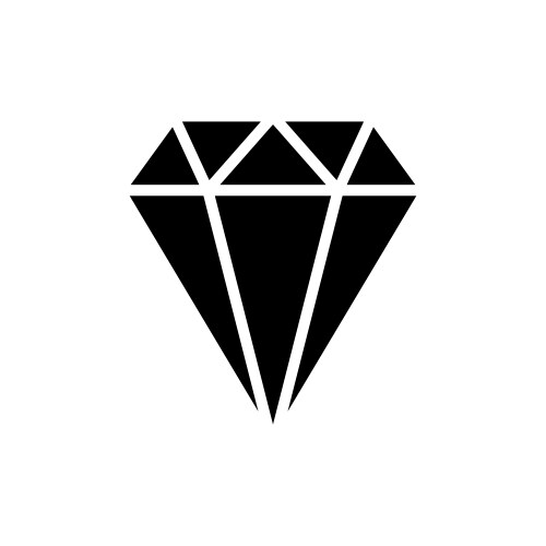 Gem icon set luxury diamond pictogram value Vector Image