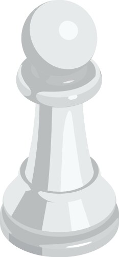 Black and white pawn Royalty Free Vector Image