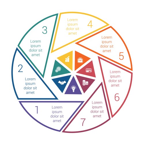 Pie Chart 7 Vector Images (over 820)