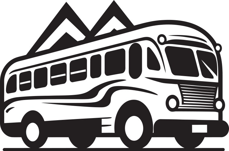 Commuter bus route map in format cute stop Vector Image