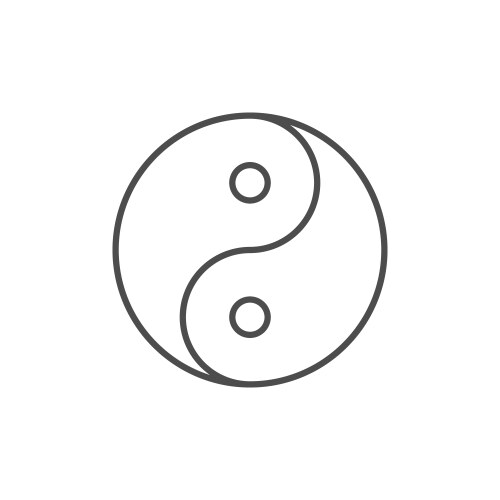 Yin yang symbol sign Royalty Free Vector Image