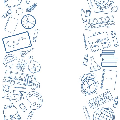 Back to school border Royalty Free Vector Image