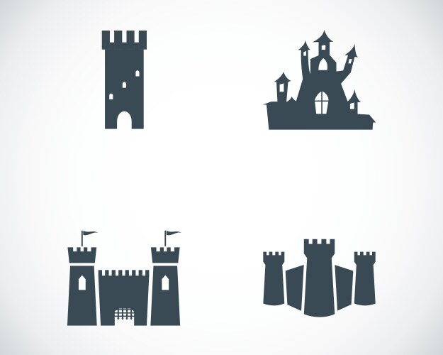 Castle icon on white background Royalty Free Vector Image