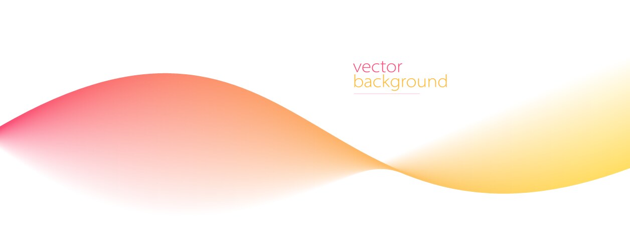 Flowing color curve shape with soft gradient Vector Image
