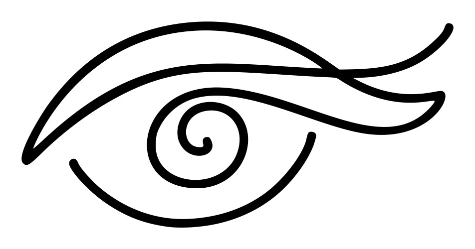 Hand drawn eye icon leshmaker in simple doodle Vector Image